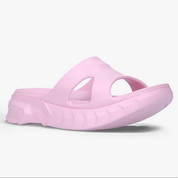 Givenchy | Shoes | Givenchy Marshmallow Pink Rubber Slides Sandals Size ...